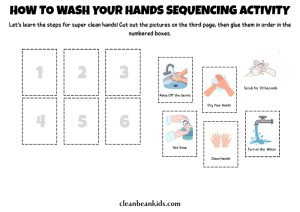 Make Hand Washing Fun! Free Printable Sequencing Activity - CleanBeanKids