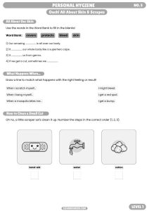 Personal Hygiene Worksheets - Level 1 - CleanBeanKids